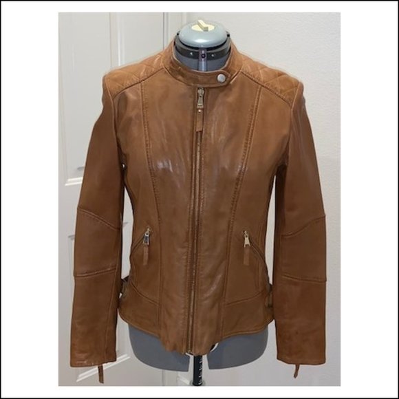 Danier | Jackets & Coats | Danier Leather Cognac Leather Jacket | Poshmark